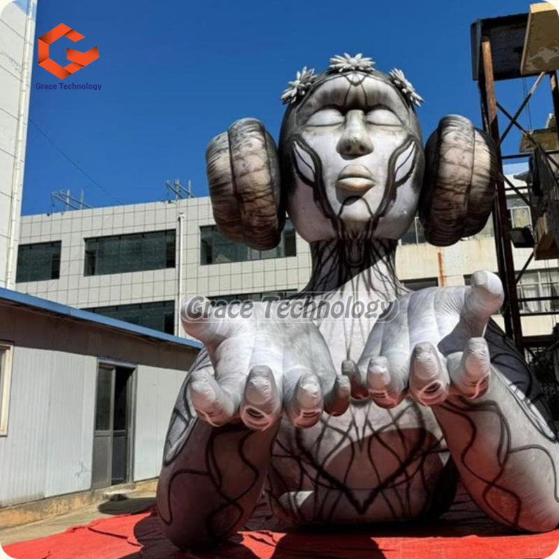 Giant Inflatable Artwork Stage Decor Inflatable Goddess Sculpture Music ...