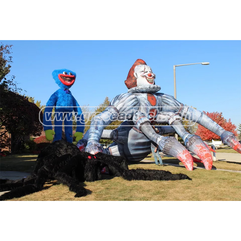 Giant Halloween Inflatable Spider Clown Model Scary Inflatable Spider ...